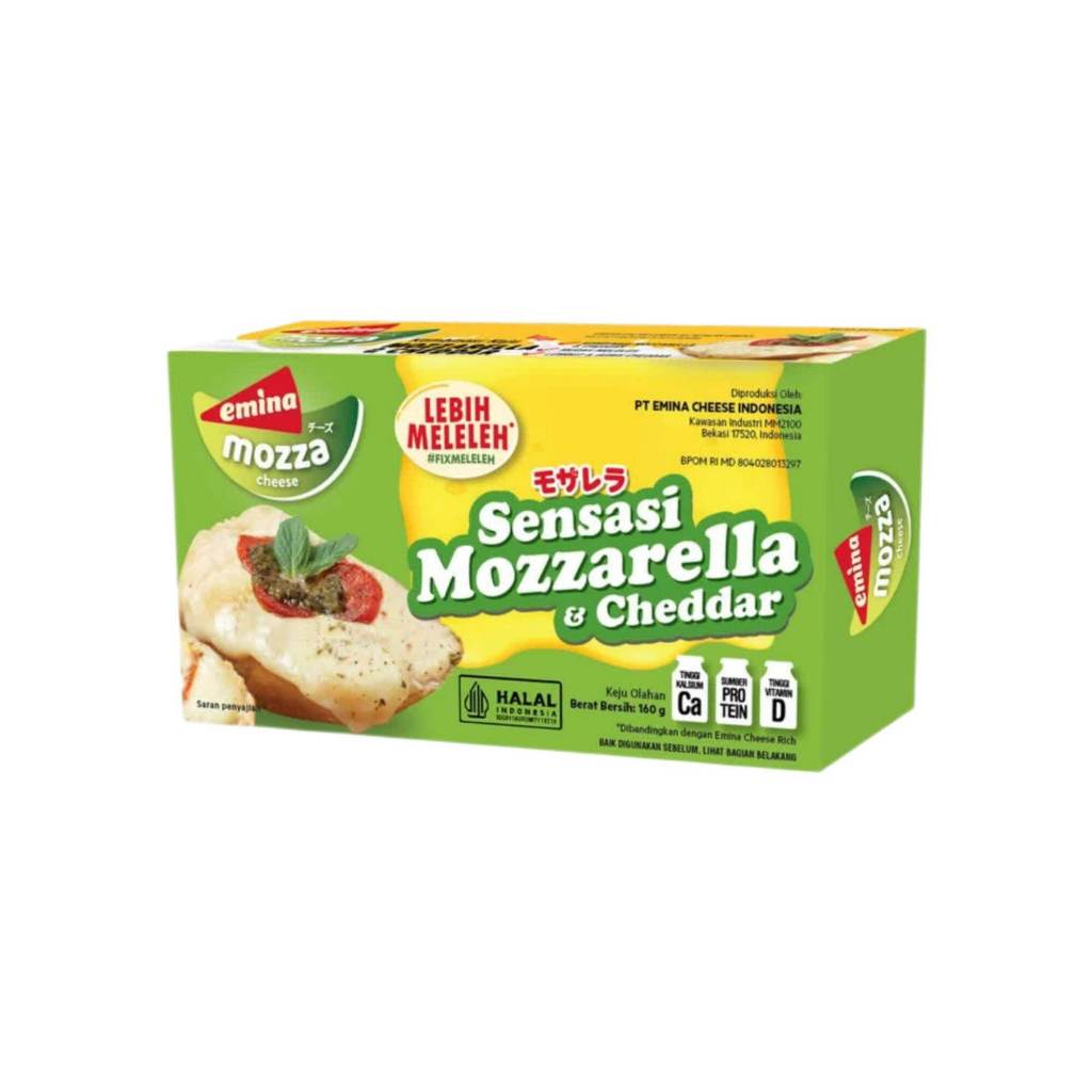 Jual Emina Cheese Mozza Keju Mozzarella & Cheddar 165 gram | Shopee ...