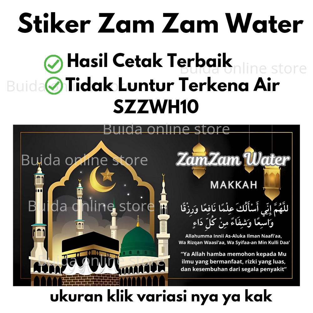 Jual Stiker ZamZam Water Sticker Air Zam Zam Label Kemasan Botol ...