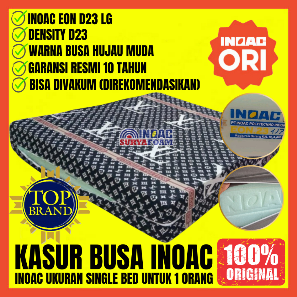 Jual Kasur Busa Inoac Murah Asli EON D23 Original Ukuran Single Bed ...
