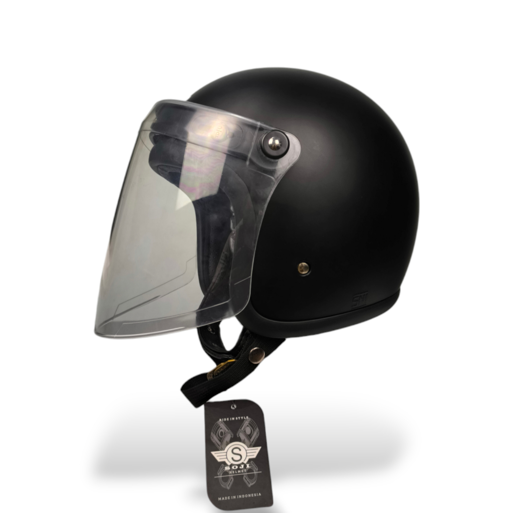 Jual SOJI helm slim head 500tx kaca venom bening | Shopee Indonesia
