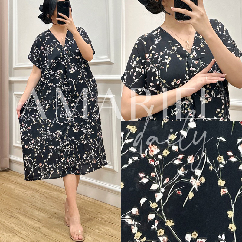 Jual Amariel Ava Dress Daster Nyaman Adem Bumil Friendly | Shopee Indonesia