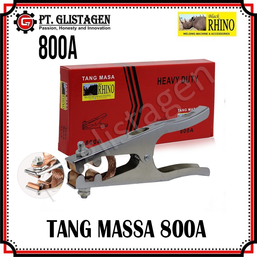 Jual Rhino Tang Massa 800A Earth Clamp Stang Las Ground Klem Masa ...