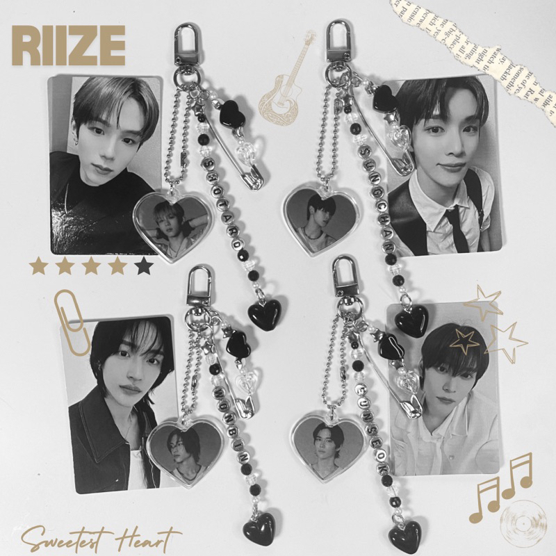 Jual [Bisa Custom] Phone Strap/ Keychain RIIZE BW Ver|Keychain RIIZE ...