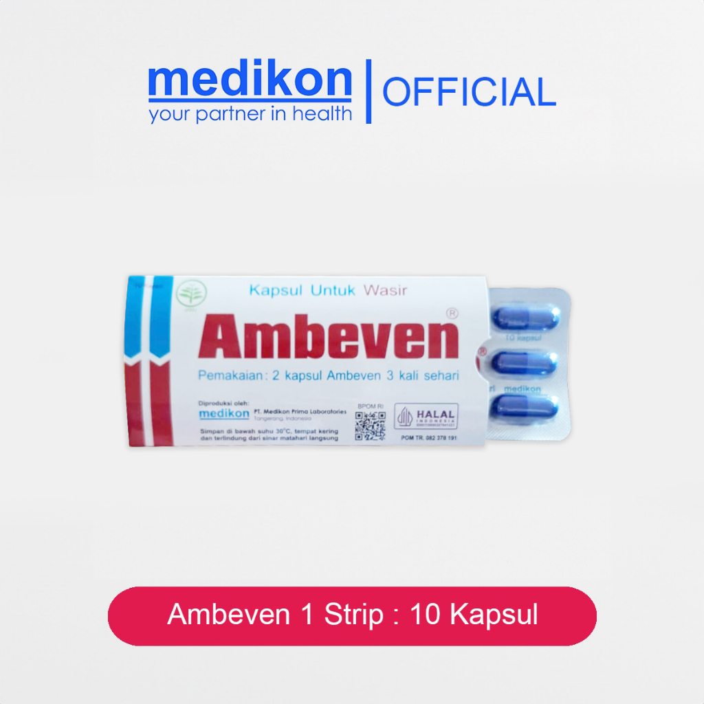 Jual Medikon Ambeven Strip (1 Strip x 10 Kapsul) | Shopee Indonesia