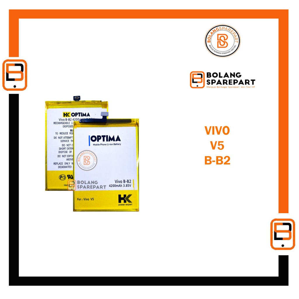 Jual BATERAI BATRE VIVO V5 / V5S / V5 LITE / Y65 / Y66 / Y67 B-B2 HK OPTIMA DOUBLE IC | Shopee ...
