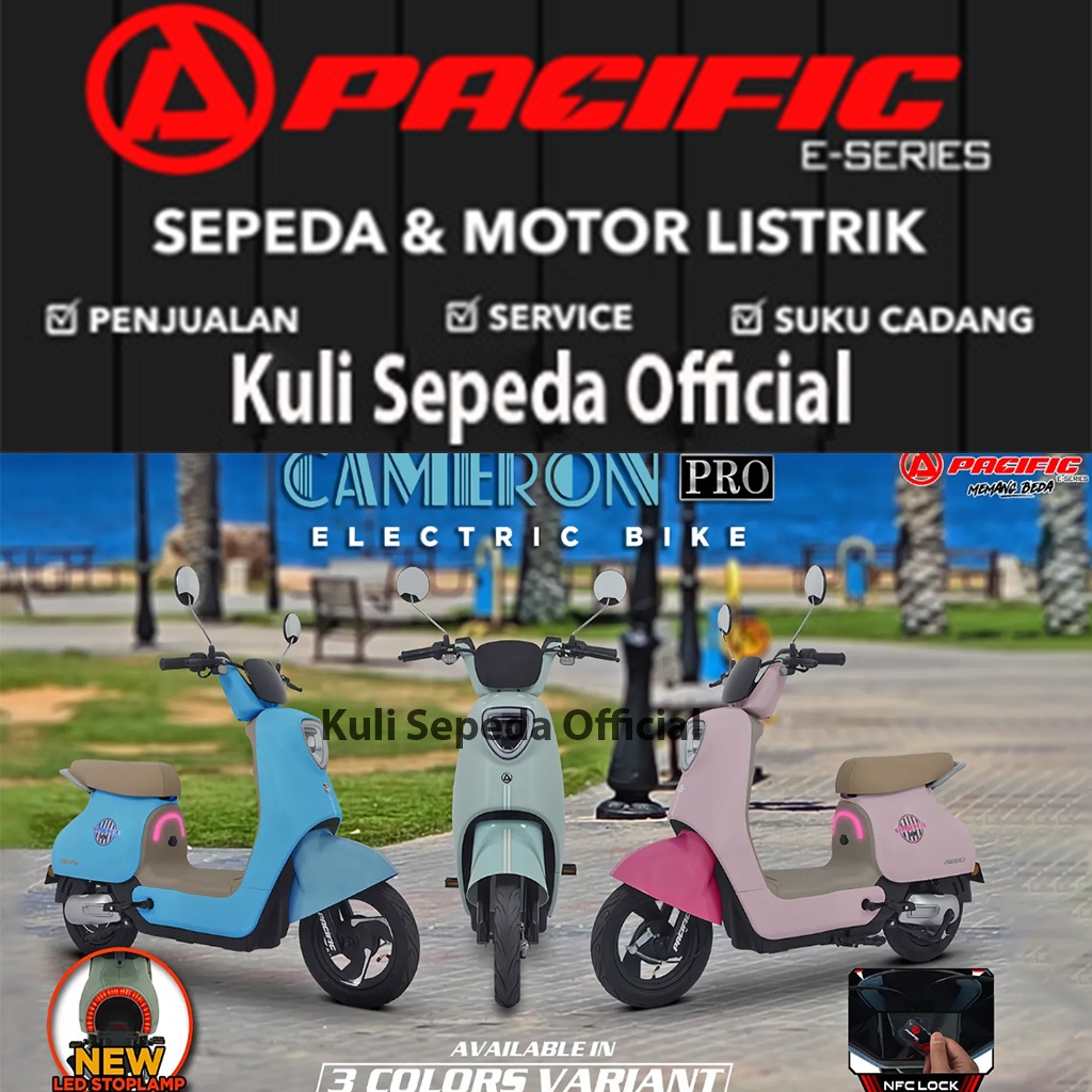 Jual Sepeda Listrik Pacific CAMERON PRO Edisi Terbaru 2024 Jarak Tempuh ...