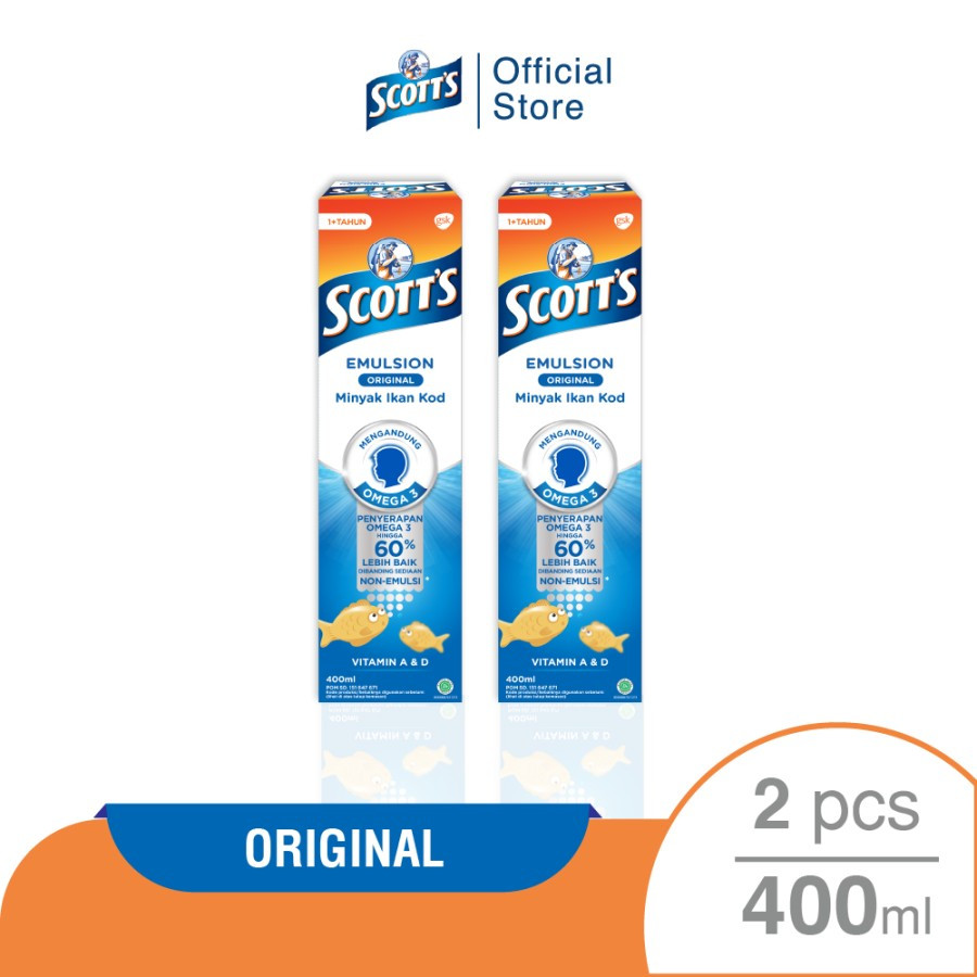 Jual PAKET PER 2PCS Scotts Emulsion Original dengan Omega 3, Vitamin A ...