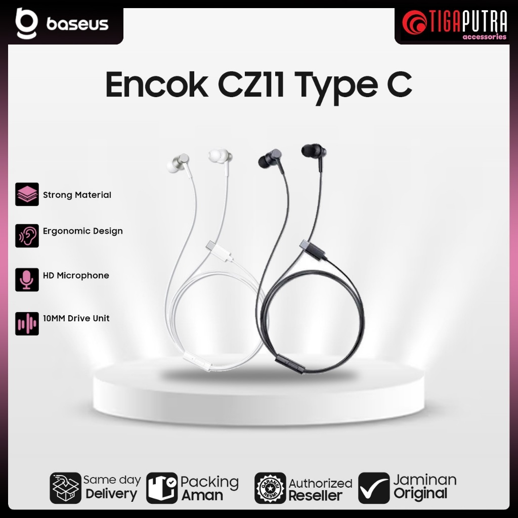 Jual Baseus Encok CZ11 Headset Type C | Shopee Indonesia