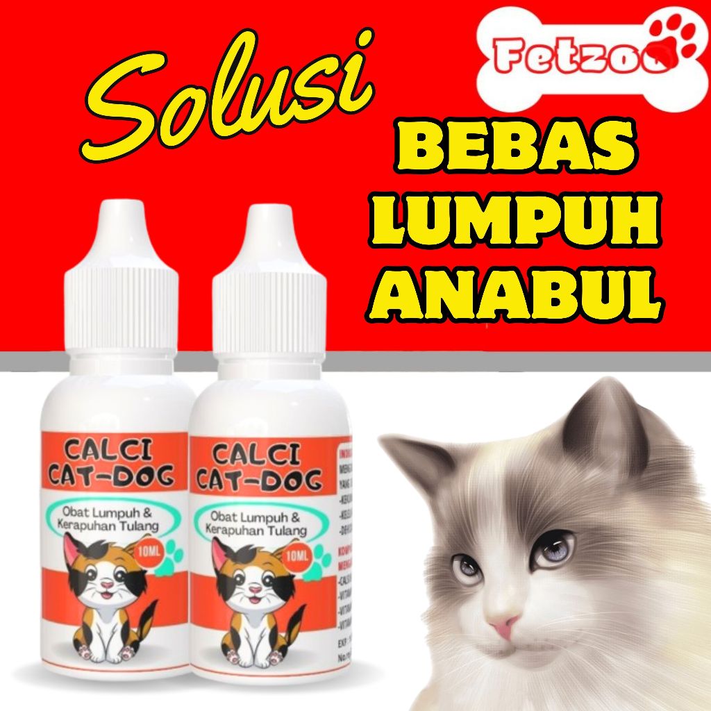 Jual Obat Lumpuh Kucing Kejang Tetanus Gizi Buruk Calcicat FETZOO ...