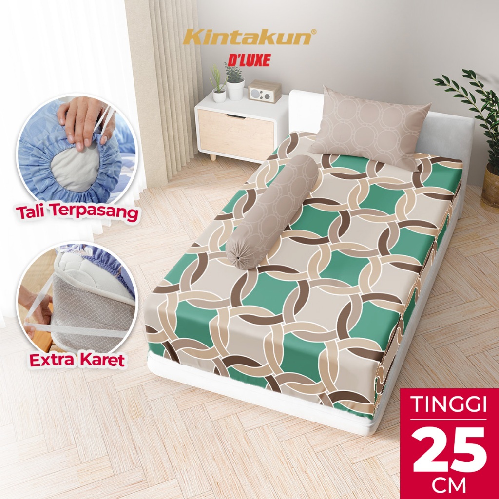 Jual Kintakun Sprei Fitted 90/100/120 DLUXE Zanaira Aesthetic Microtex ...