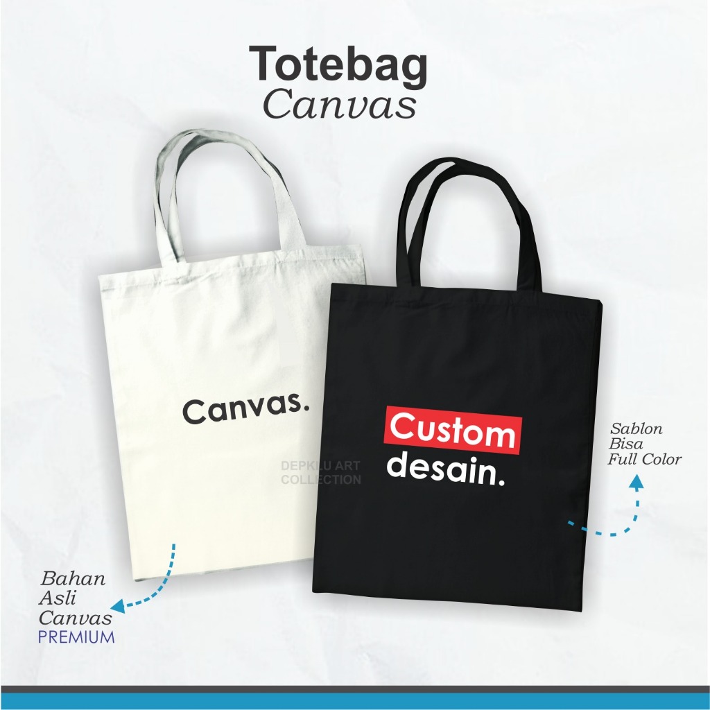 Jual Tas Tote Bag Custom | Goodie Bag Totebag canvas Sablon Custom ...