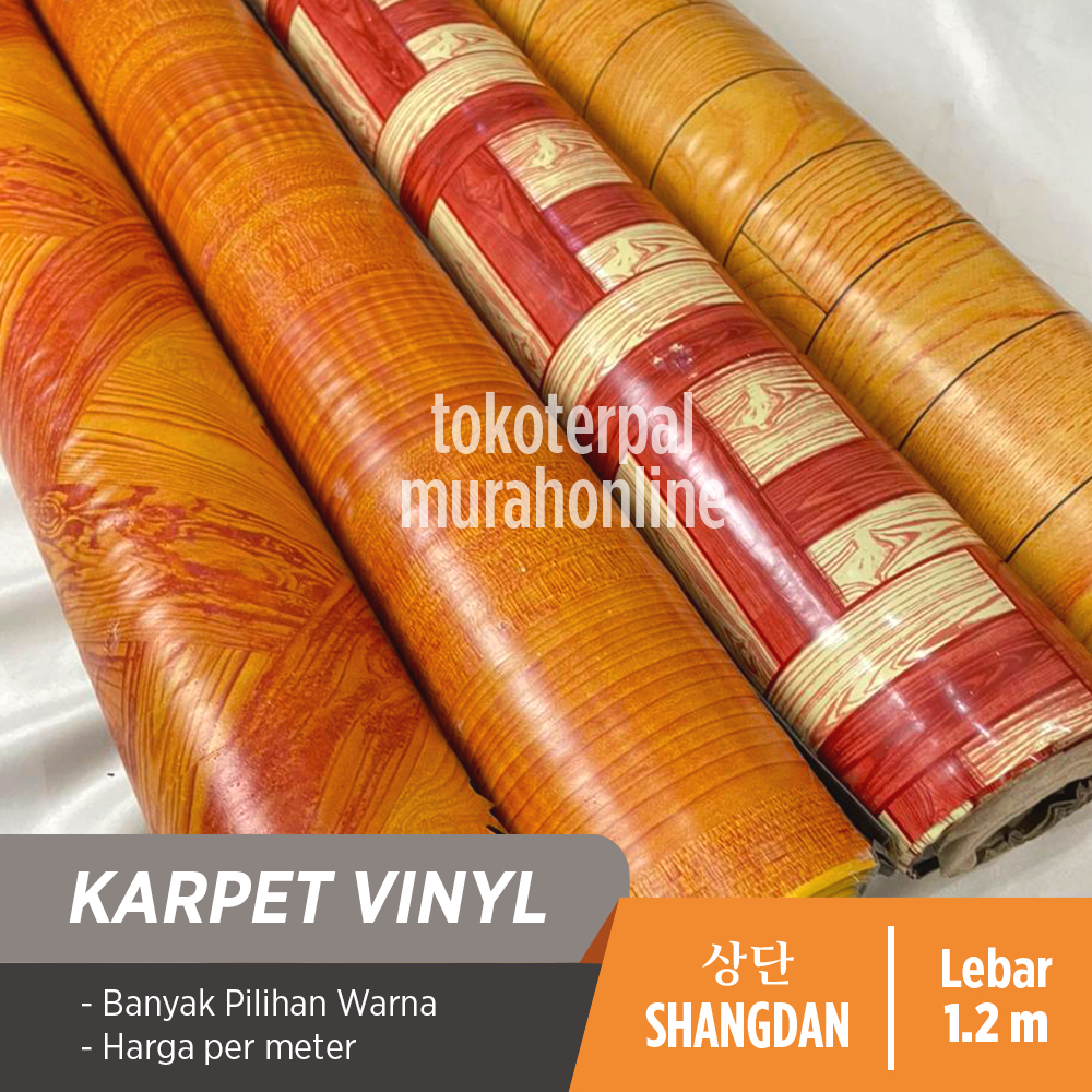 Jual Karpet Plastik Vinyl (1 ROLL) Lebar 1.2 x 15 METER Motif KAYU Multifungsi Taplak Meja Alas ...