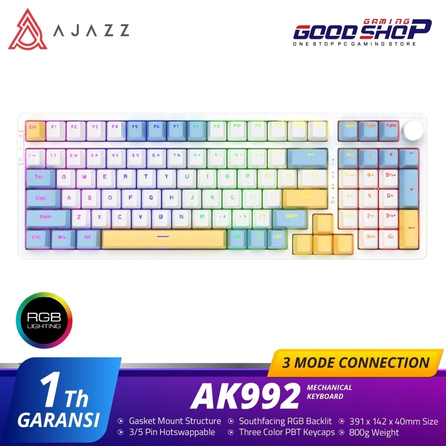 Jual Ajazz AK992 99 Keys Mechanical Keyboard Three-Mode RGB ...
