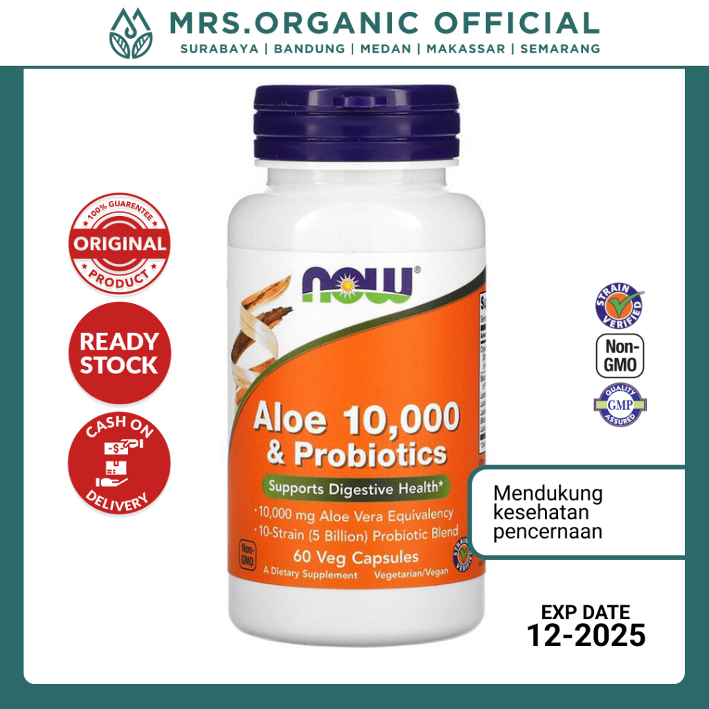Jual Vitamin Probiotik Probiotic Aloe Vera 10000 & Probiotics 5 Billion ...