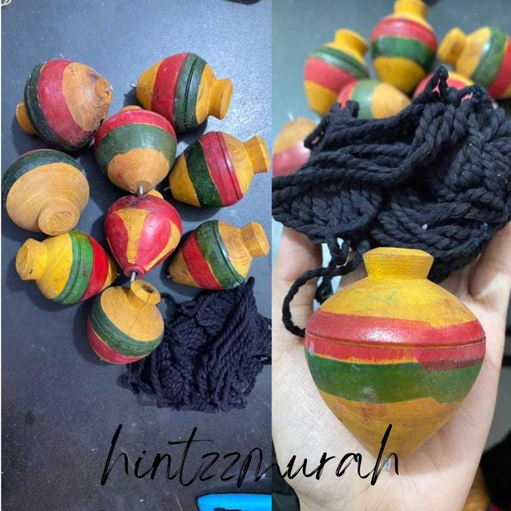 Jual MAINAN GANGSING KAYU PANGGALAN MAINAN ANAK TRADISINAL GASING KAYU ...
