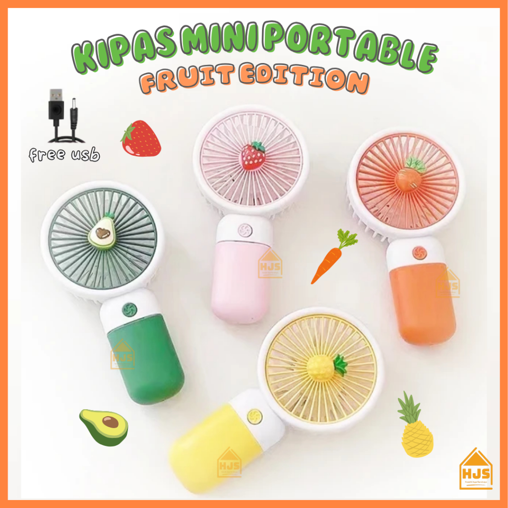 Jual [HJS] Kipas Angin Genggam Mini Portable Bentuk Buah / Kipas Angin ...