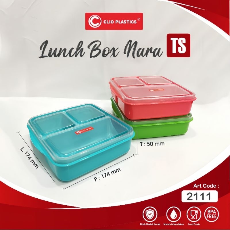 Jual Lunch Box Nara Kotak Makan 3 Sekat | Shopee Indonesia