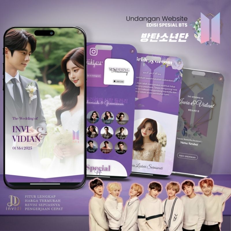 Jual EDISI BTS | Undangan Website Pernikahan | Digital Wedding ...