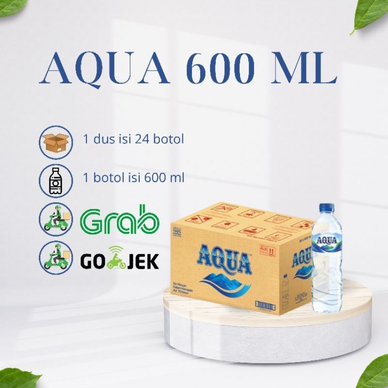 Jual Aqua Botol 600ml dus isi 24 Botol | Shopee Indonesia
