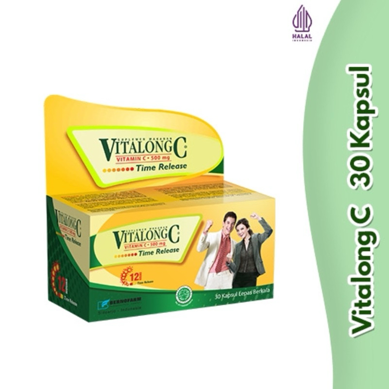 Jual VITALONG C BOTOL 30 Kapsul - Vitamin C 500mg | Shopee Indonesia