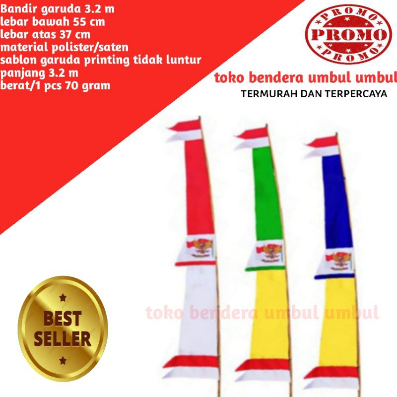 Jual UMBUL UMBUL BANDIR GARUDA 3.2 METER/ 1 PCS | Shopee Indonesia