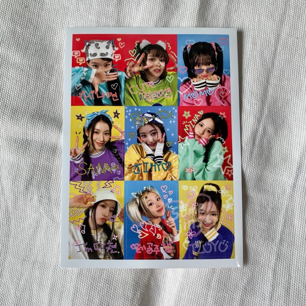 Jual 1 pc Twice membership once 4th twice-zine sticker purikura group all member nayeon ...