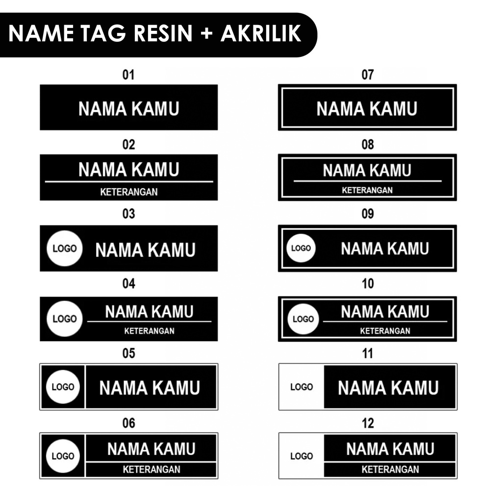 Jual Name Tag /Nama Dada/Papan Nama-Custom Satuan-Proses Cepat ...
