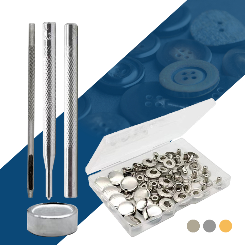 Jual 16pcs/Set Alat Pasang Kancing Snap Besi 15 Mm Anvil Rivet Fixing ...