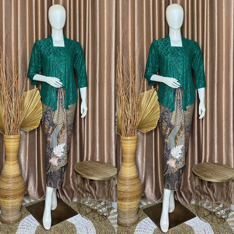 Jual Set Kebaya Modern Brokat Kebaya Kutubaru Rok Plisket Kebaya Wisuda Kebaya Kondangan Pesta ...