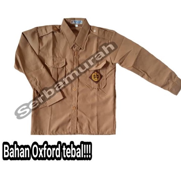 Jual Pasti Ready Baju seragam pramuka lengan panjang laki | Shopee ...