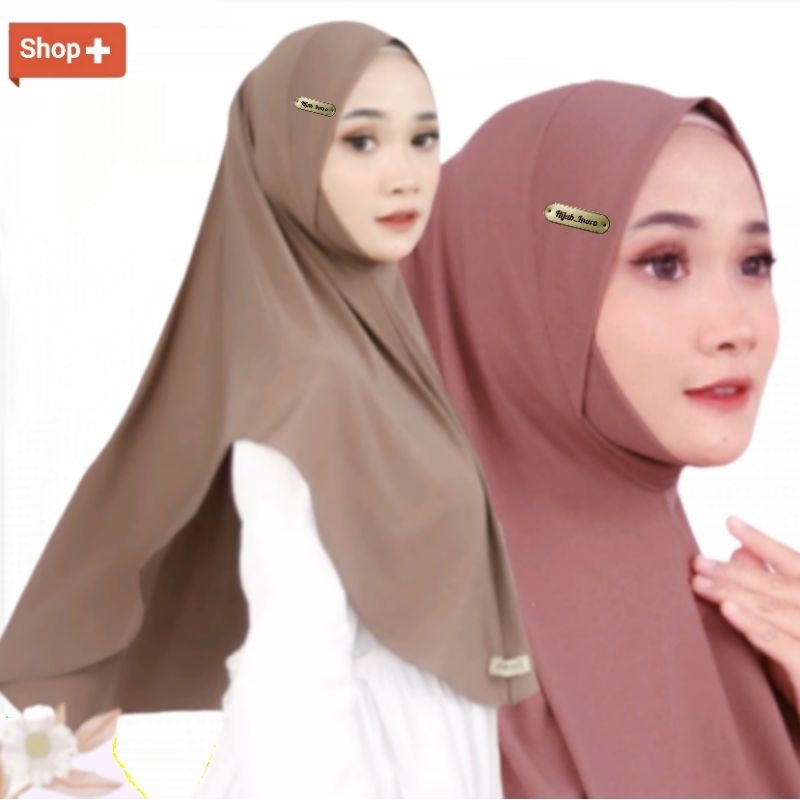 Jual Hijab Instan Inara Dagu Jersey Super size L Hijab malay Tebal | Shopee Indonesia