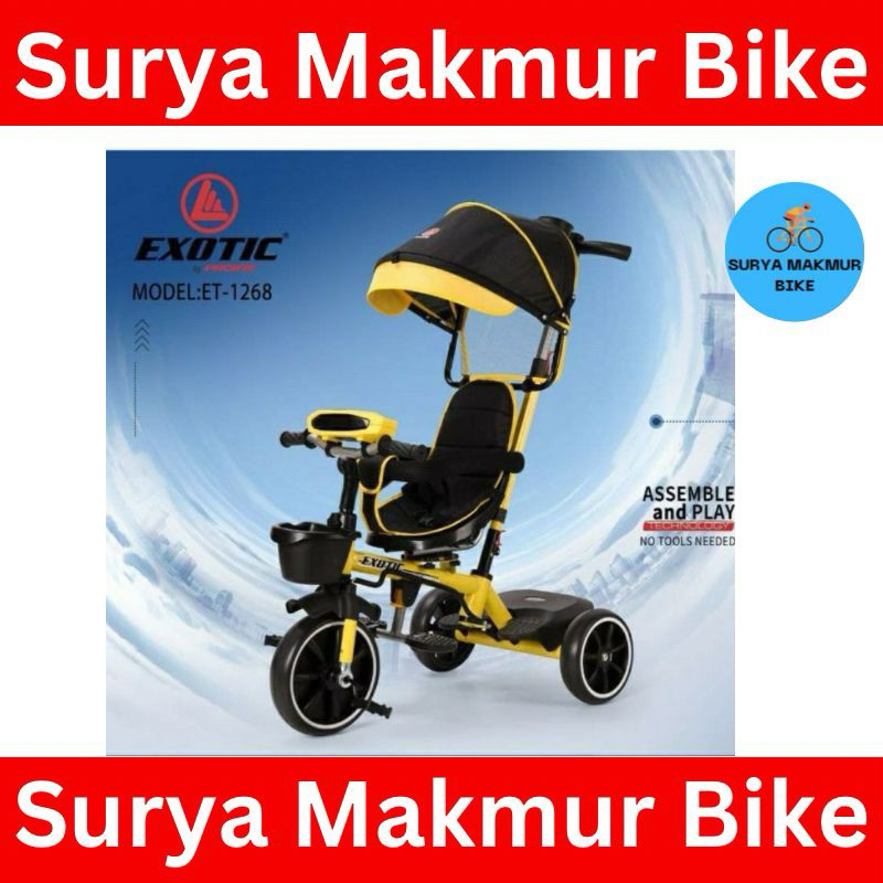Jual Sepeda Roda Tiga Exotic ET-1268/ET 1262/ET 1267 BY PACIFIC Musik ...