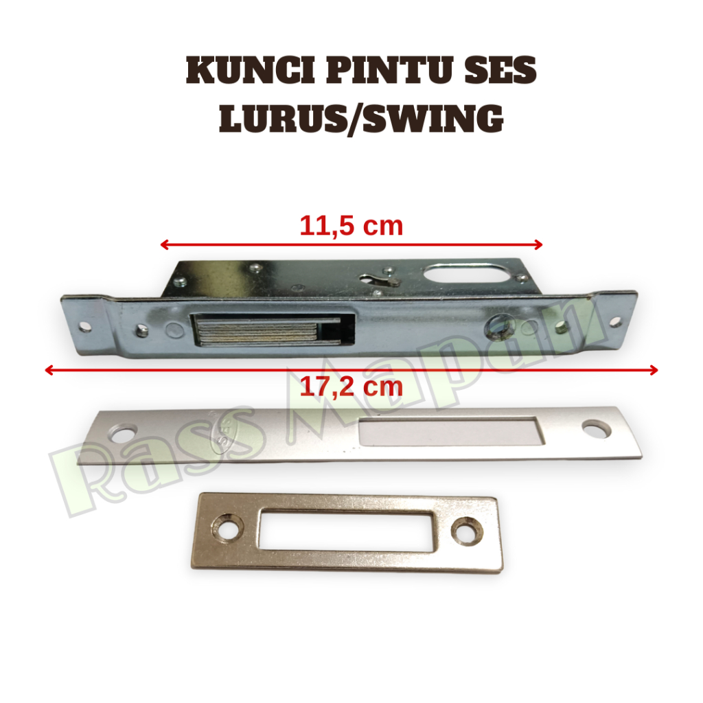 Jual BODY Kunci pintu aluminium SES lurus/swing 5123 | Shopee Indonesia