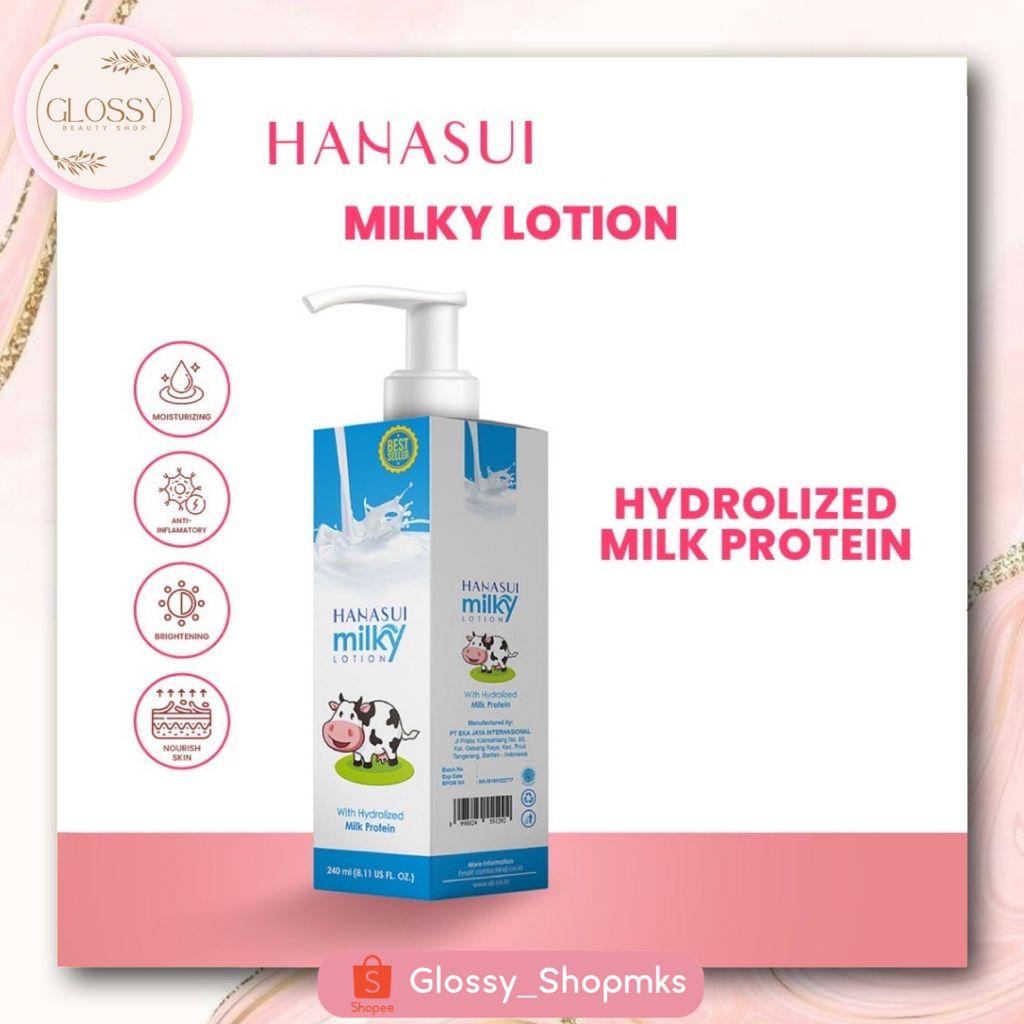 Jual HANASUI Milky Hand Body Lotion 240ml | Shopee Indonesia