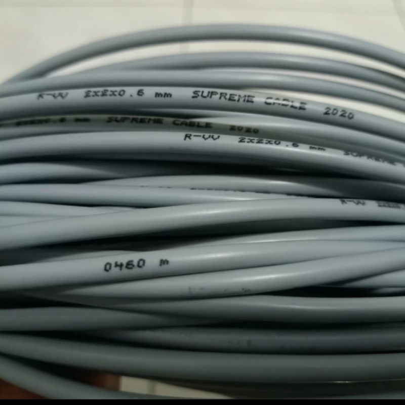 Jual KABEL TELEPON RVV 2x2x0.6mm MERK SUPREME Meteran/Potongan/ECER ...