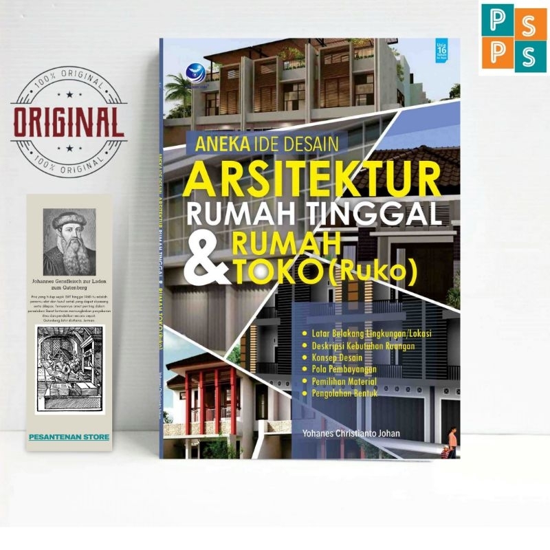 Jual buku aneka desain arsitektur rumah tinggal dan rumah toko Andi ...
