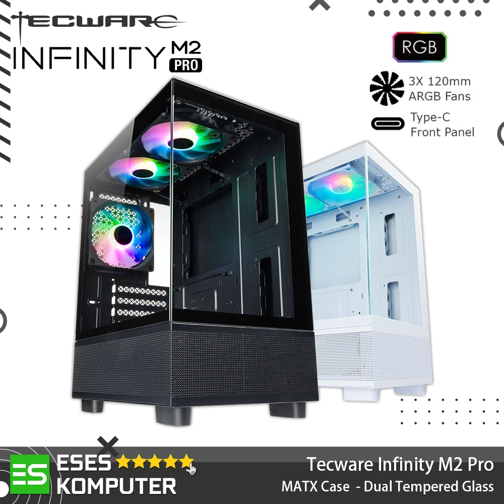 Jual Case Tecware INFINITY M2 Pro | Dual Tempered Glass Gaming MATX ...