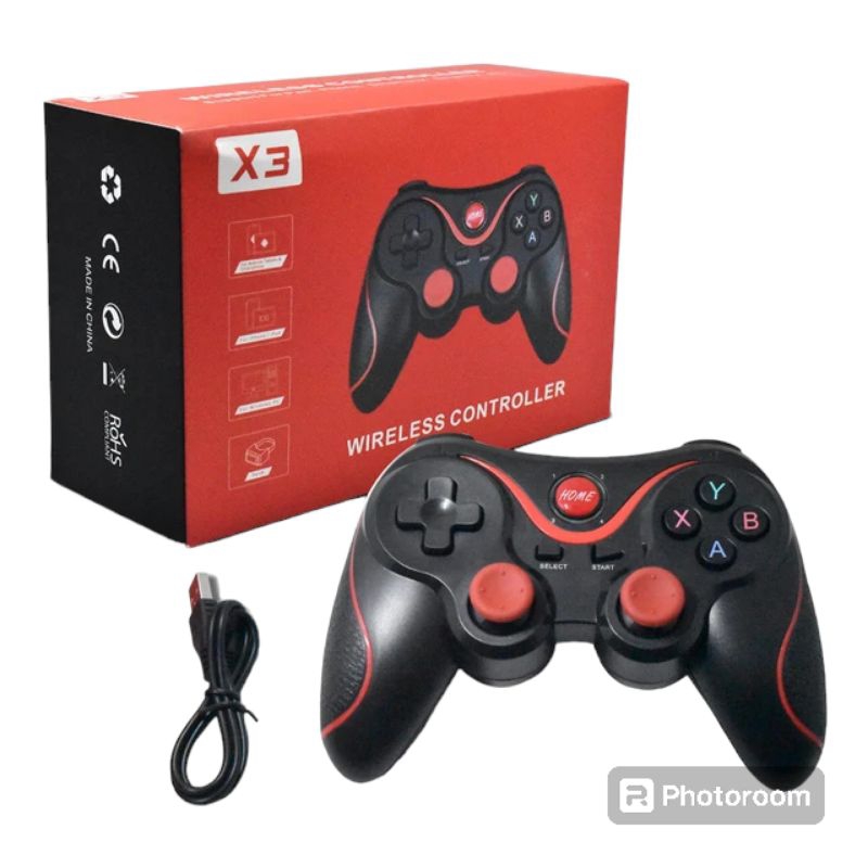 Jual Gamepad Joystick X3 Bluetooth Wireless Controller Putih. For ...