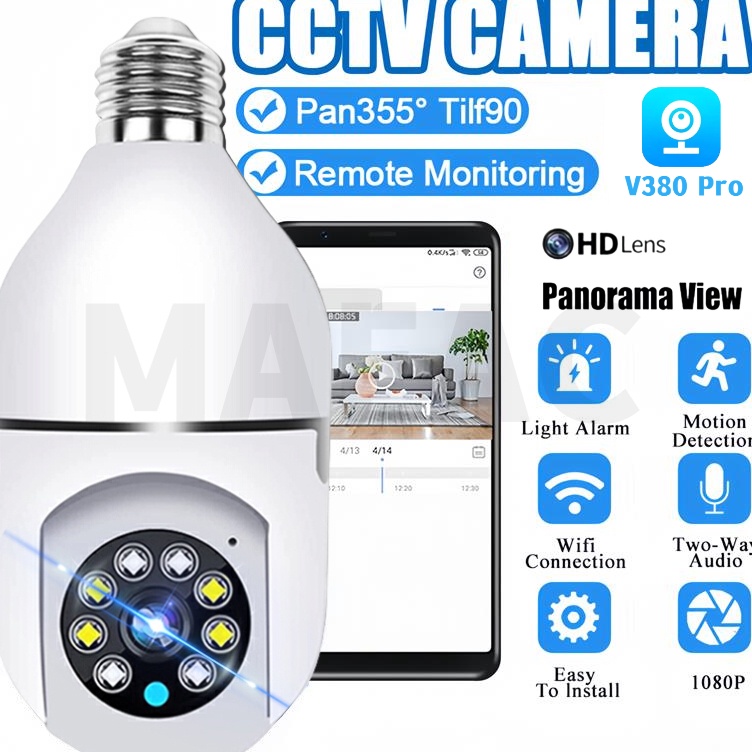 Jual ART W8R MAFAC V38 PRO Cctv Lampu Smart Wifi PTZ Full View 36 ...