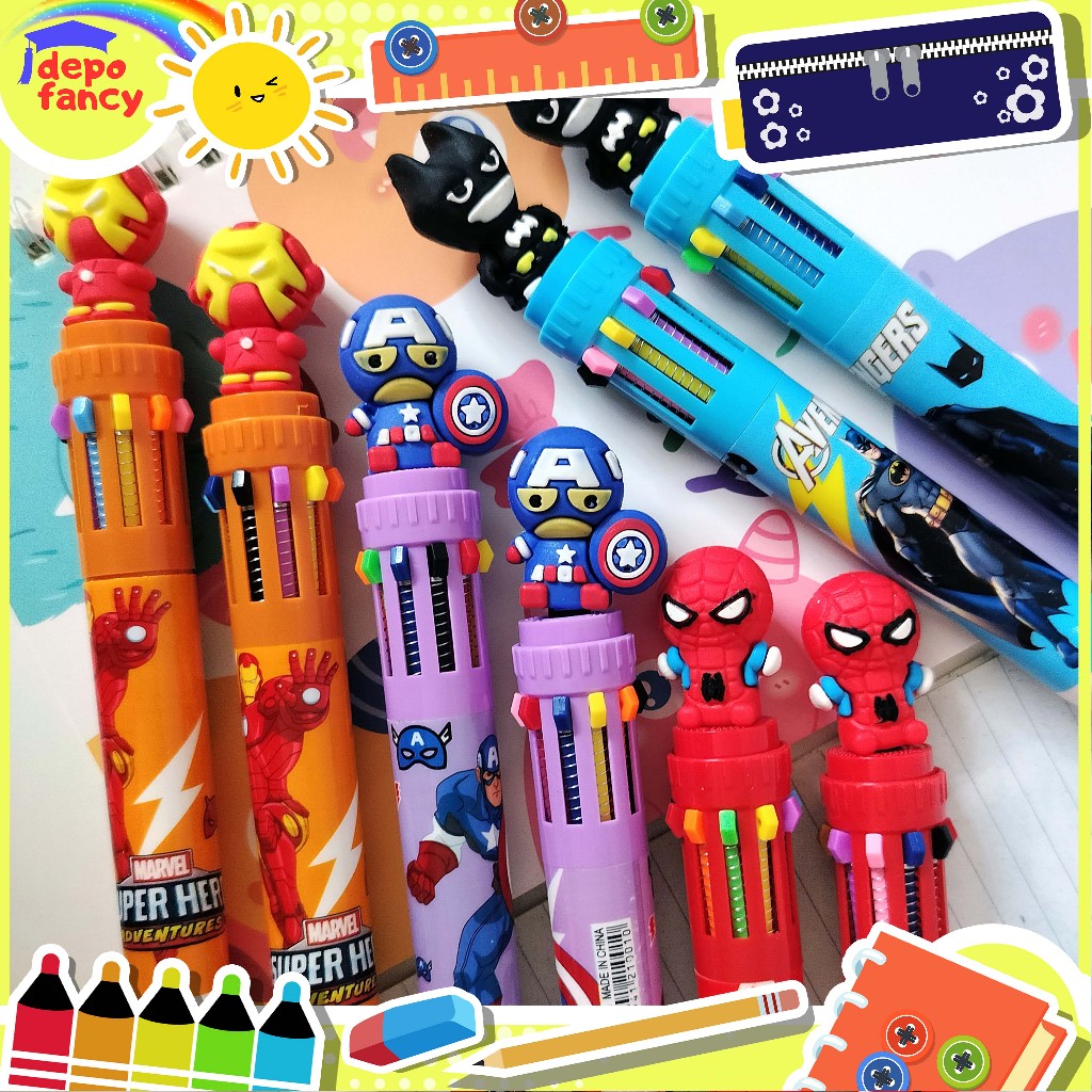 Jual Bulpen 10 Warna No. 1001 / Balpen / Bulpoint / Pulpen / Pena / Pen ...
