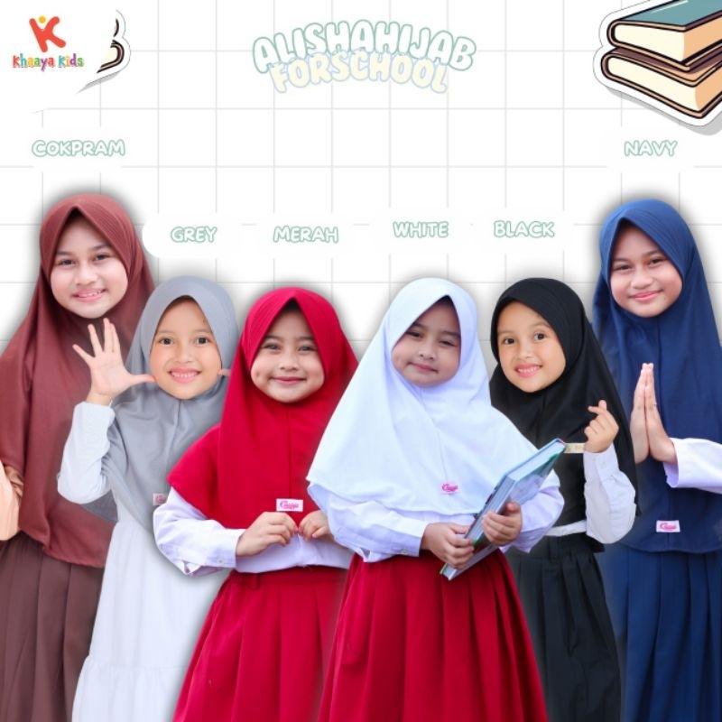 Jual HIJAB JILBAB SEKOLAH ANAK SD SMP HIJAB ALISHA BY KHAAYA | Shopee ...