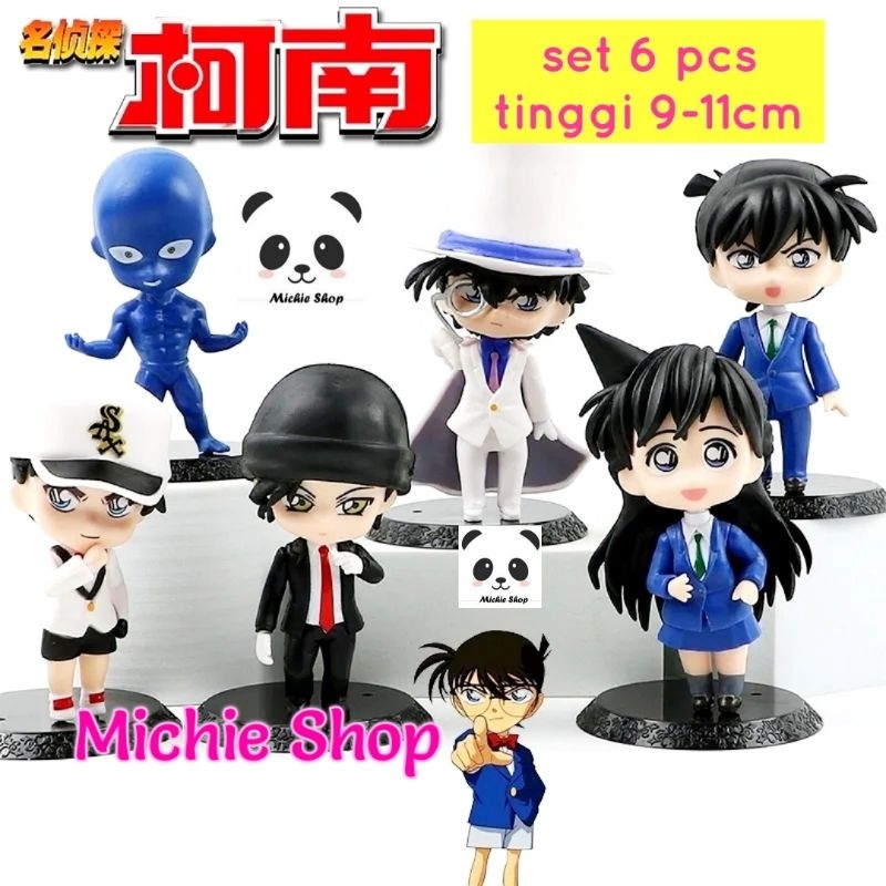 Jual Figure Detective Conan (set 6 Chibi) Anime Series Topper Kue Cake ...