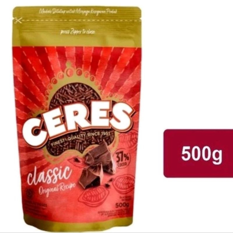 Jual CERES CLASSIC CHOCOLATE MEISSIES COKELAT ZIPLOCK POUCH 500 GRAM ...