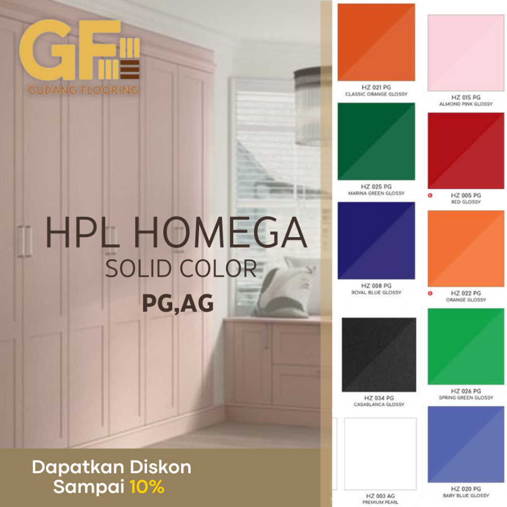 Jual Homega HPL Solid Color Series Pelapis meja Furniture HPL kayu ...