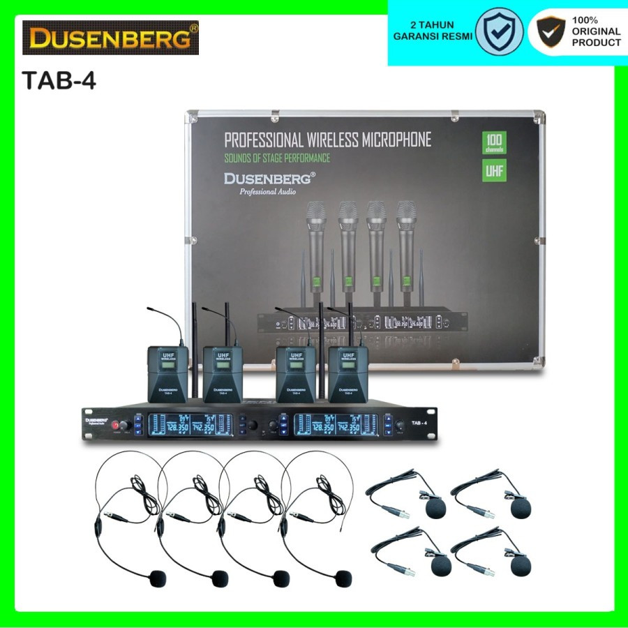 Jual Microphone Wireless Clip on / Headset / Lavalier Dusenberg TAB4 4 ...