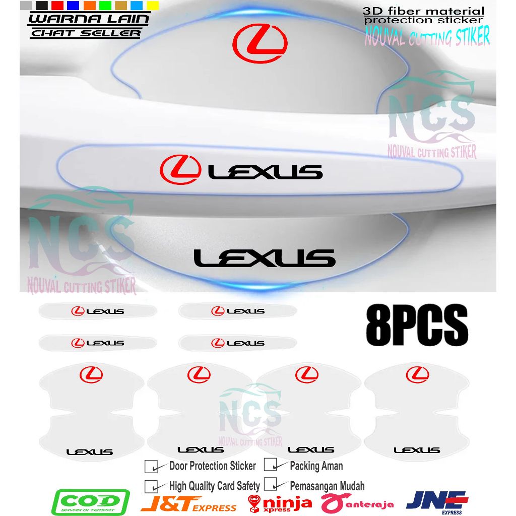 Jual Stiker Logo Pelindung Handle Pintu Stiker Transparan Anti Lecet ...