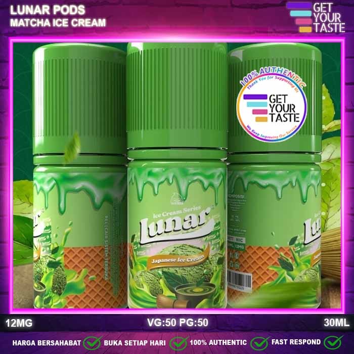 Jual Liquid Lunar Matcha Ice Cream Pods Friendly 30ML by Vape Zoo ...
