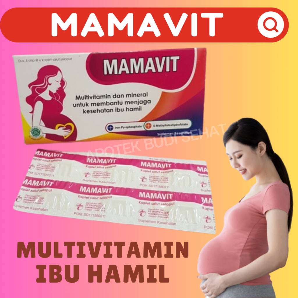 Jual Mamavit Vitamin Multivitamin Ibu Hamil Ibu Menyusui BOX ISI 30 ...