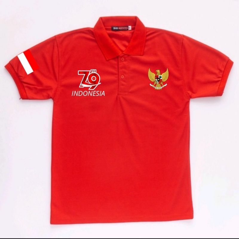 Jual BAJU POLO HUT RI KE 79 TAHUN // BAJU POLO KEMERDEKAAN INDONESIA KE ...