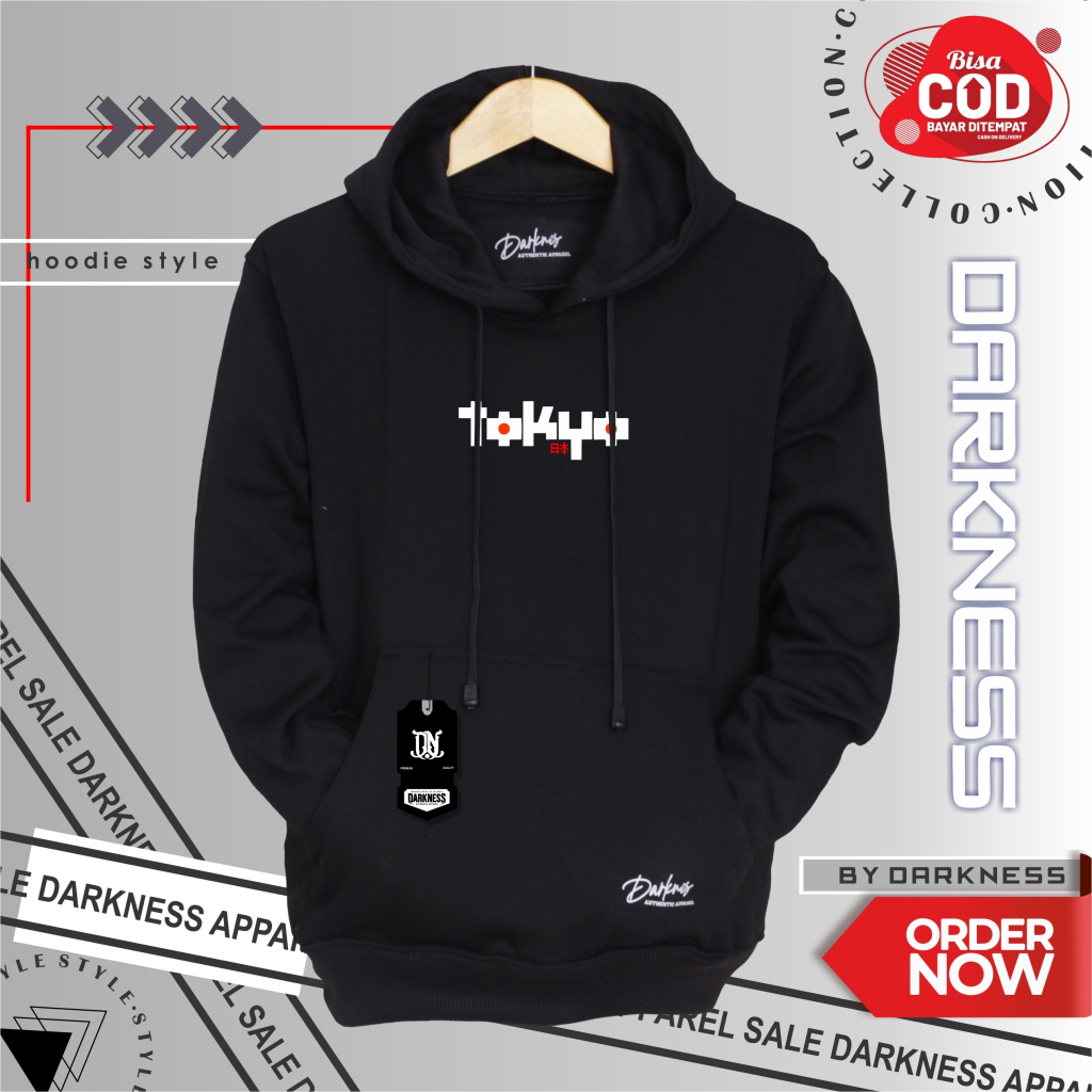 Jual DARKNESS jaket pria Trending Distro Terbaru Hitam list TOKYO ...